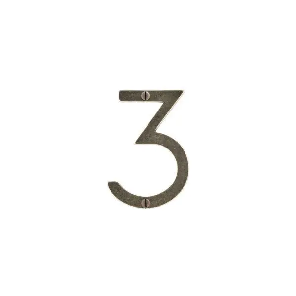 6" House Number - Century Gothic - "3" | Rocky Mountain Hardware