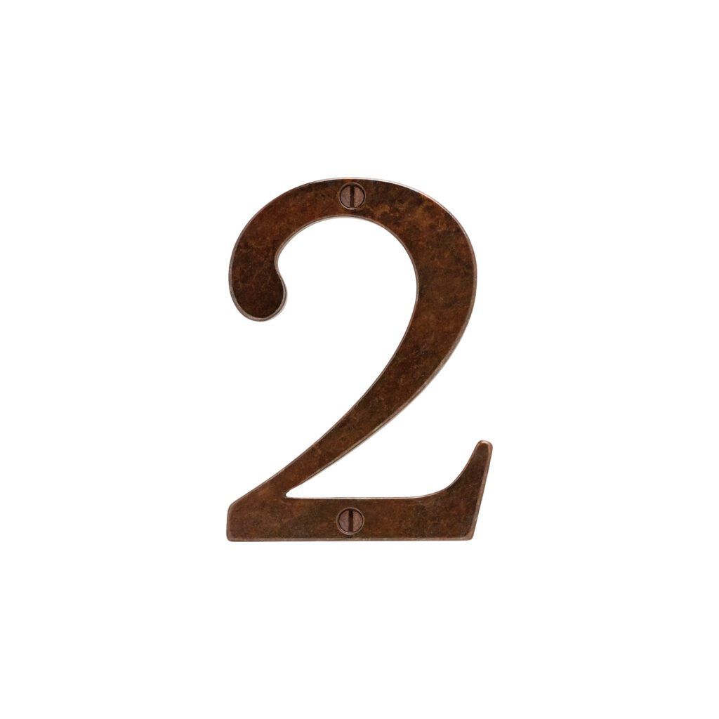 4" House Number - ITC Bookman - "2" | Rocky Mountain Hardware